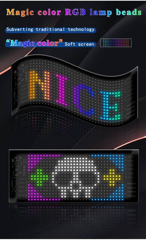 Multilingual App Programmable Diy Scrolling Advertising Sign Led Car Screen Display With Remote