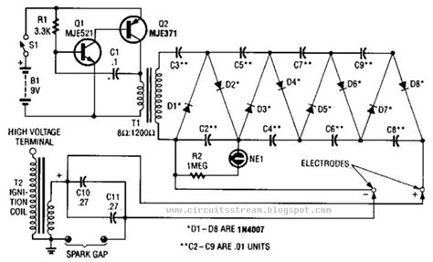 Part 2 High Voltage Supply Circuit Diagram Electronic Circuit Diagrams Schematics