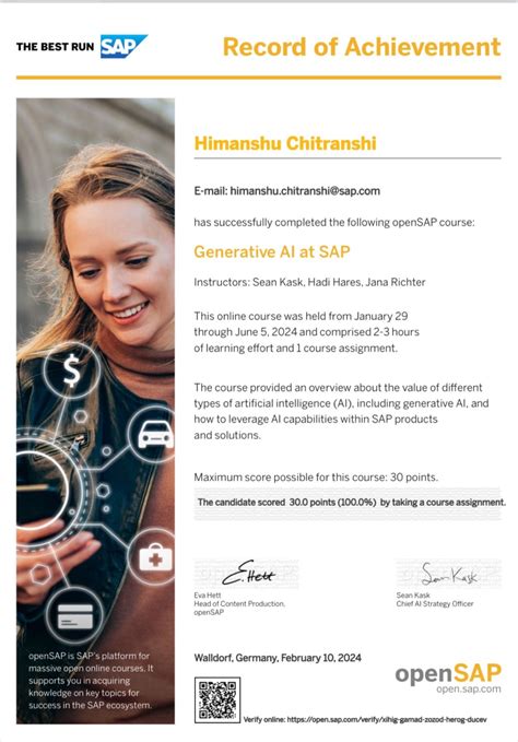 Himanshu Chitranshi On Linkedin Genai Businessai Sap