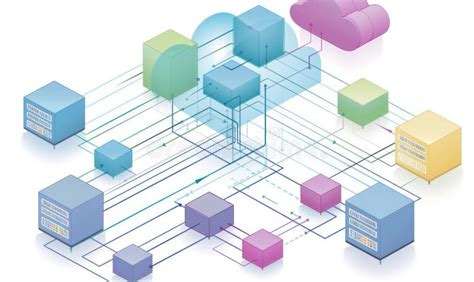Cloud Computing Architecture Diagram Showcasing Scalable Solutions For Businesses Stock