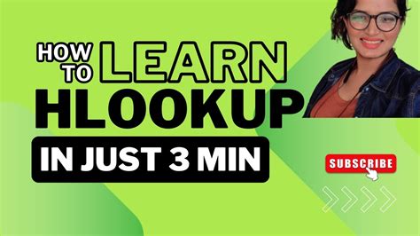 Hlookup In Excel Explained In 3 Min I With Examples In Hindi Youtube