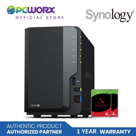 Synology Ds220 2gb 2 Bay Nas 2pcs 4tb Seagate Ironwolf Synology 2bay Nas Storage Nas