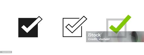 투표 투표 선택 확인 표시 아이콘 간단한 그래픽 확인란 벡터 세트 검정 흰색 체크 확인란 체크 표시 사각형 선 윤곽선 평면 디자인 올바른 권리 승인 서명 예 유효한 체크