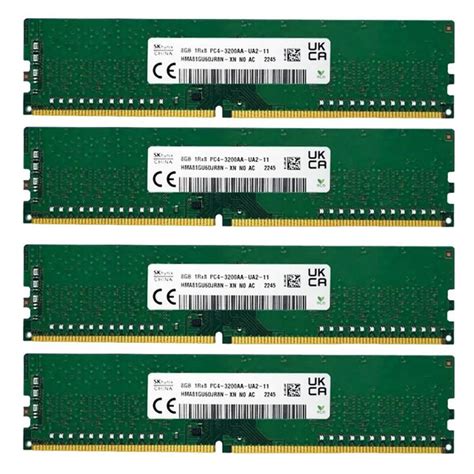 Модуль оперативной памяти Hynix Ddr4 3200 МГц Udimm 12В8 ГБ