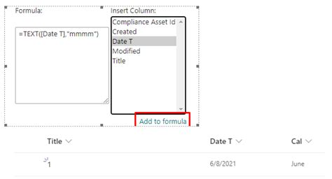 Get A Month From The Date Time Column In Sharepoint Online Microsoft Qanda