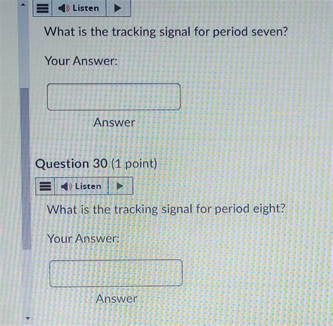 Solved What Is The Tracking Signal For Period Five Your Chegg Com