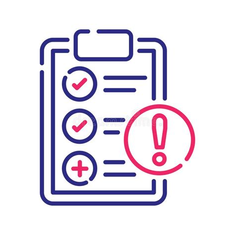 Pass Fail Vector Two Color Lines Icon Style Illustration Eps 10 File Stock Vector