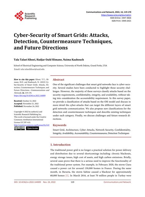 Solution Cyber Security Of Smart Grids Attacks Detection