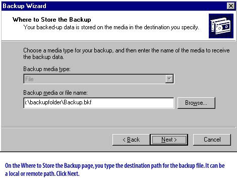 Use Backup Utility Define Function