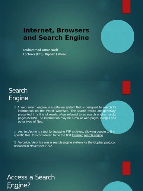 Internet Browsers And Search Engine Pdf World Wide Web Internet