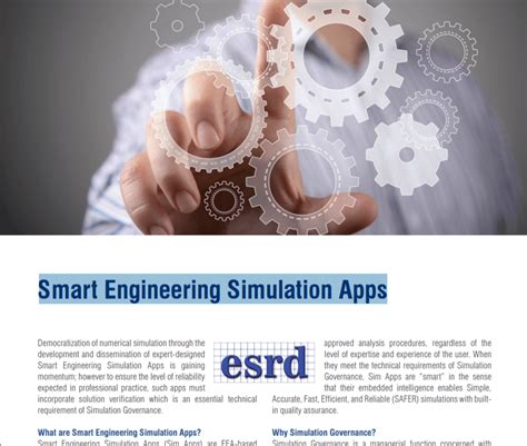 Smart Engineering Simulation Apps Esrd