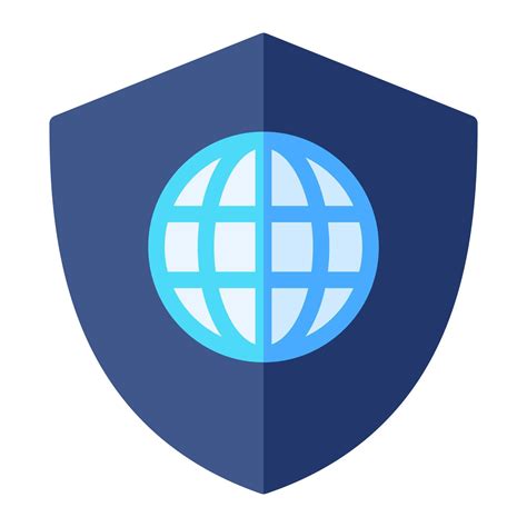 Isolated Cyber Security In Flat Icon On White Background Defender Shield Guard Protection
