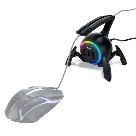 Бънджи за мишка Padforce Rgb X 2 Usb X 1 Type C органайзер за кабели за клавиатура мишка