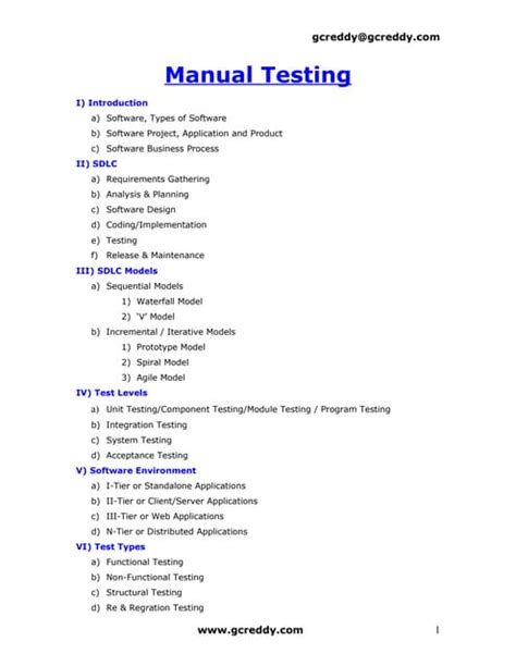 Manual Testing Ppsx Operating Systems Computer Software And