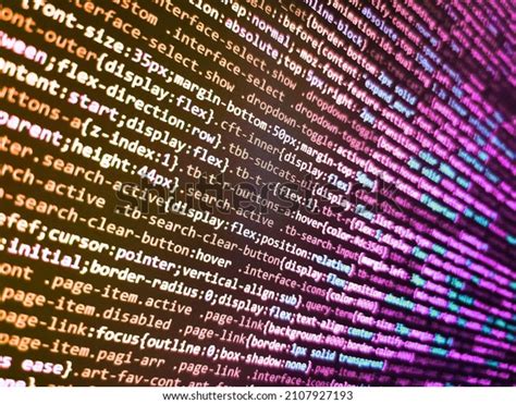 Стоковая фотография 2107927193 Developing Programming Binary Code Letters Chars Shutterstock