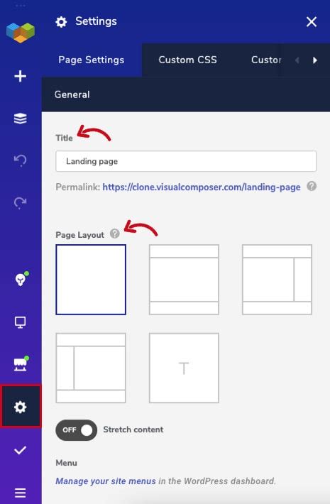 how to create landing page with visual composer