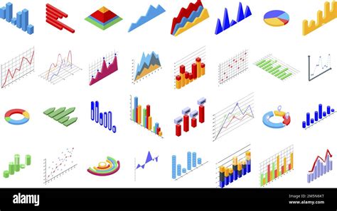 Regression Icons Set Isometric Set Of Regression Vector Icons For Web Design Isolated On White