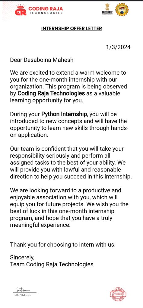 Desaboina Mahesh On Linkedin Aicte Python