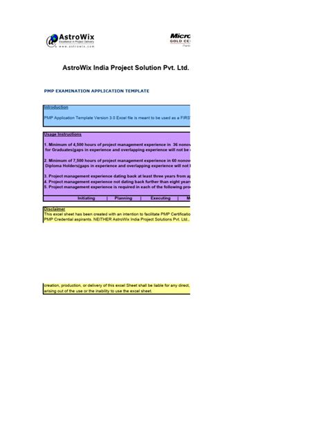 Pmp Application Newtemplate Pdf Project Management Business