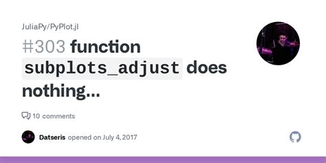 function `subplots adjust` does nothing · issue 303 · juliapy