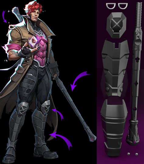 🎭 Gambit Marvel Rivals Cosplay・ 3d File For 3d Printing・cults