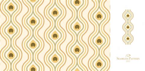 Premium Vector Decorative Peacock Feather Seamless Pattern