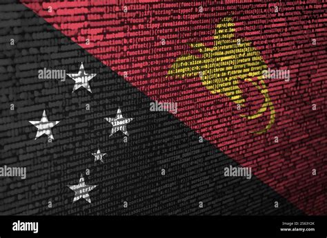 Papua New Guinea Flag Is Depicted On The Screen With The Program Code
