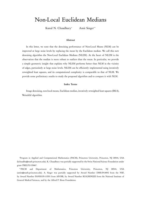 PDF Non Local Euclidean Medians