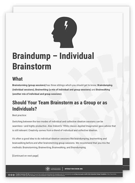Learn How To Use The Best Ideation Methods Brainstorming Braindumping