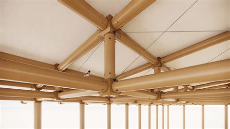 Free 3d Model Paper Structure Dojo Shigeru Ban Style Turbosquid 2001638