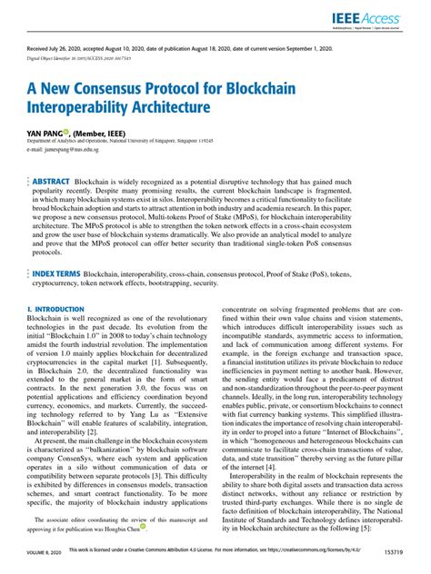 A New Consensus Protocol For Blockchain Interoperability Architecture Pdf Cryptocurrency A New Consensus Protocol For Blockchain Interoperability Architecture Pdf Cryptocurrency