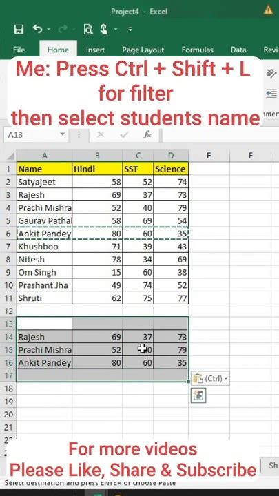 Filter Excel Shorts Shortsvideo Filter Youtubeshorts Exceltips