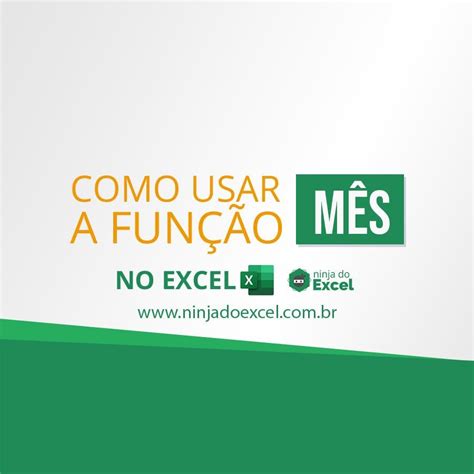 capa blog como usar a função a mês no excel Ninja do Excel