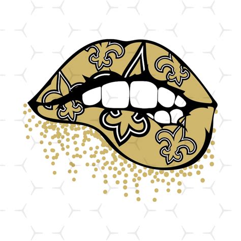 New Orleans Saints Inspired Lips Svg Sport Svg New Orleans Inspire