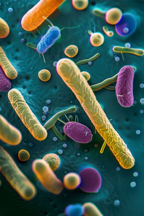 Illustration Of Microorganism Bacillus Parasite Bacteria Or Bacterium