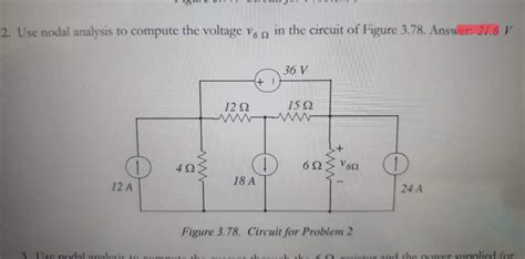 Solved Use nodal analysis to compute the voltage v Ω in Chegg com