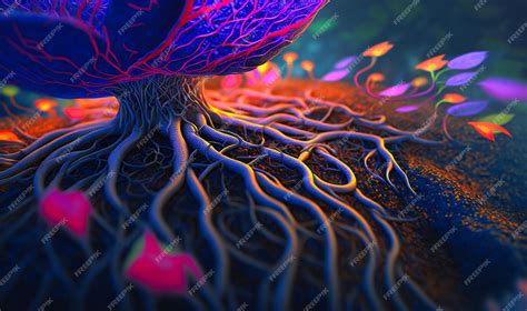 Premium Photo A Detailed View Of The Intricate And Branching Root System Of A Plant