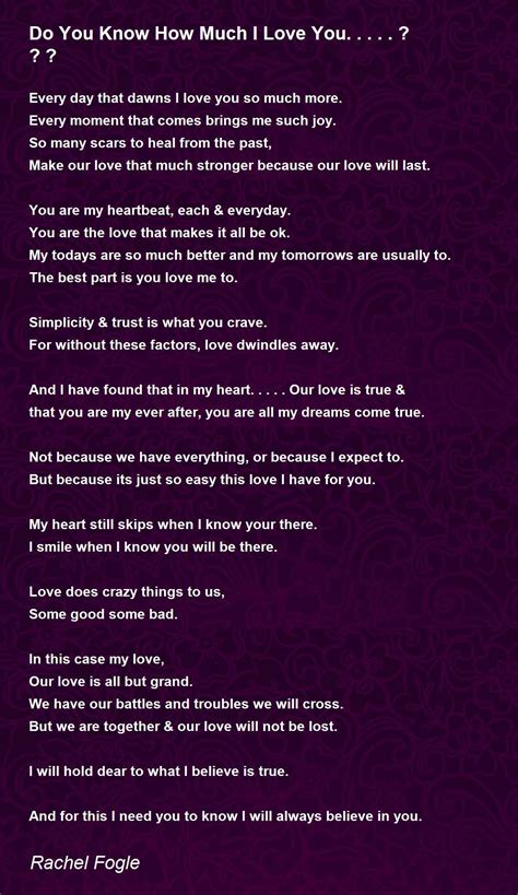 Poem How Do I Love You