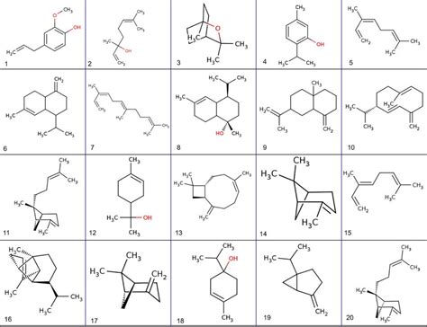 2d Structure Of Major Phytochemical Constituents Of African Basil Download Scientific Diagram