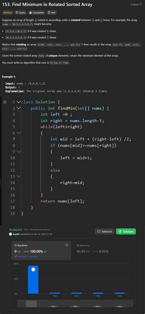 Java Codingjourney Problemsolving Leetcode Blind75 Binarysearch