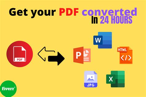 Convert Pdf To Word Excel Powerpoint Html And  By Faadyfi Fiverr