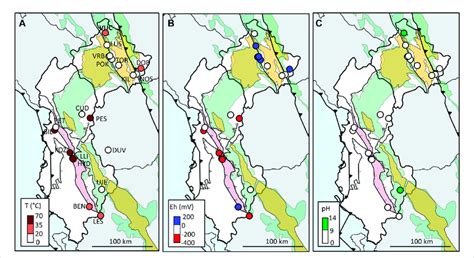 A Temperature B Redox Potential Eh And C Ph Are Represented On Download Scientific