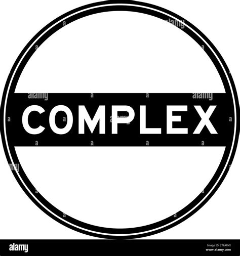 Black Color Round Seal Sticker In Word Complex On White Background