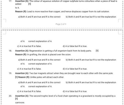 Assertion A The Colour Of Aqueous Solution Of Copper Sulphate Turns Co