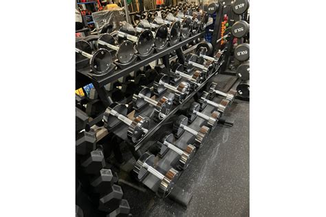 Warrior Pro Style Chrome Dumbbell Set 5 50lb 360 Fitness Superstore