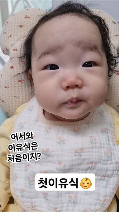 첫 이유식🥹 어서와 이유식은 처음이지 이유식 이유식시작 이유식먹방 6개월아기 Youtube