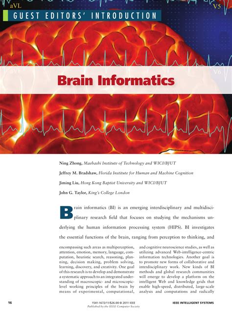 Pdf Brain Informatics