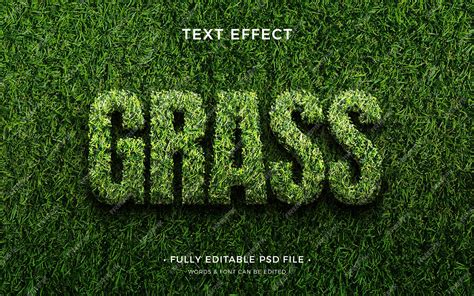 Premium Psd Grass Text Effect