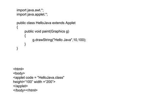 Applet And Graphics Programming Ppt