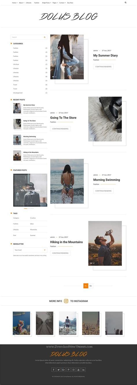 Dolus Blog Wordpress Theme Web Design Inspiration Amazing Website Designs Wordpress
